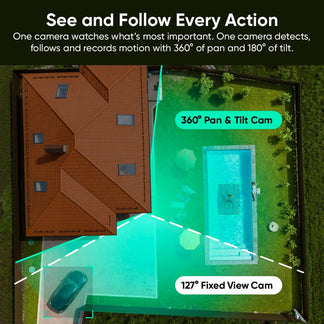 Wyze Duo Cam Pan | Two 2K cameras. Follow the action with pan & tilt.